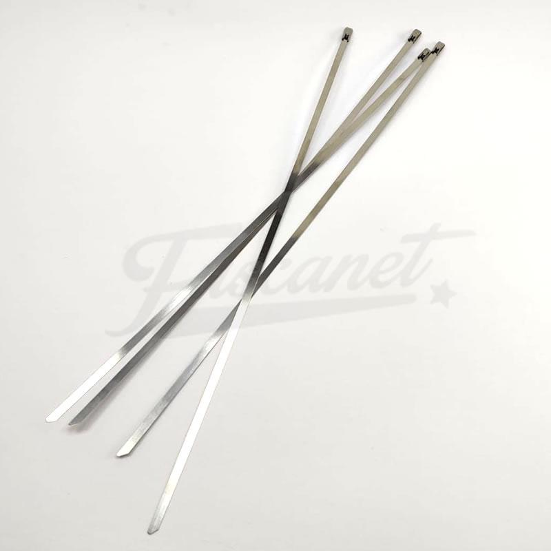 Juego 4 abrazaderas suncho precinto inox para escape - Fuscanet Uruguay